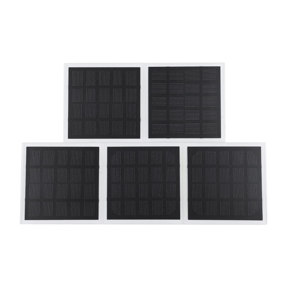 SUNYIMA 5Pcs 5V 1W Mini Solar Panels 3.93" x 3.93" for Solar Power Mini Solar Cells DIY Electric Toy Materials Photovoltaic Cells Solar DIY System Kits