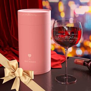 TuDou Monogrammed Gifts for Women A-Z Personalized Wine Glasses Gifts For Women Mother Bridesmaid Gifts Birthday Gifts Teacher Wedding Christmas Gifts (N)