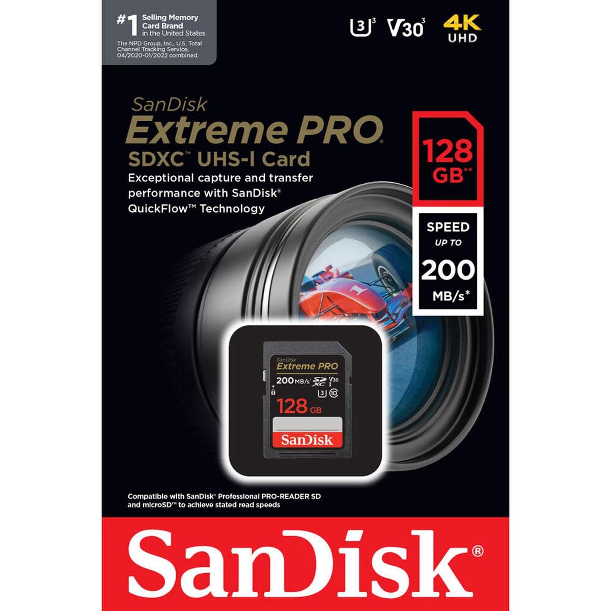 SanDisk Extreme PRO 128GB UHS-I U3 SDXC Memory Card