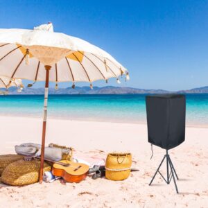 15 Inch Outdoor Powered Speaker Cover, Upright Speaker Cover Cloth Speaker Cover Bag Speaker Protective Cover Sunscreen Waterproof Audio Dust Protection Bag (Black)