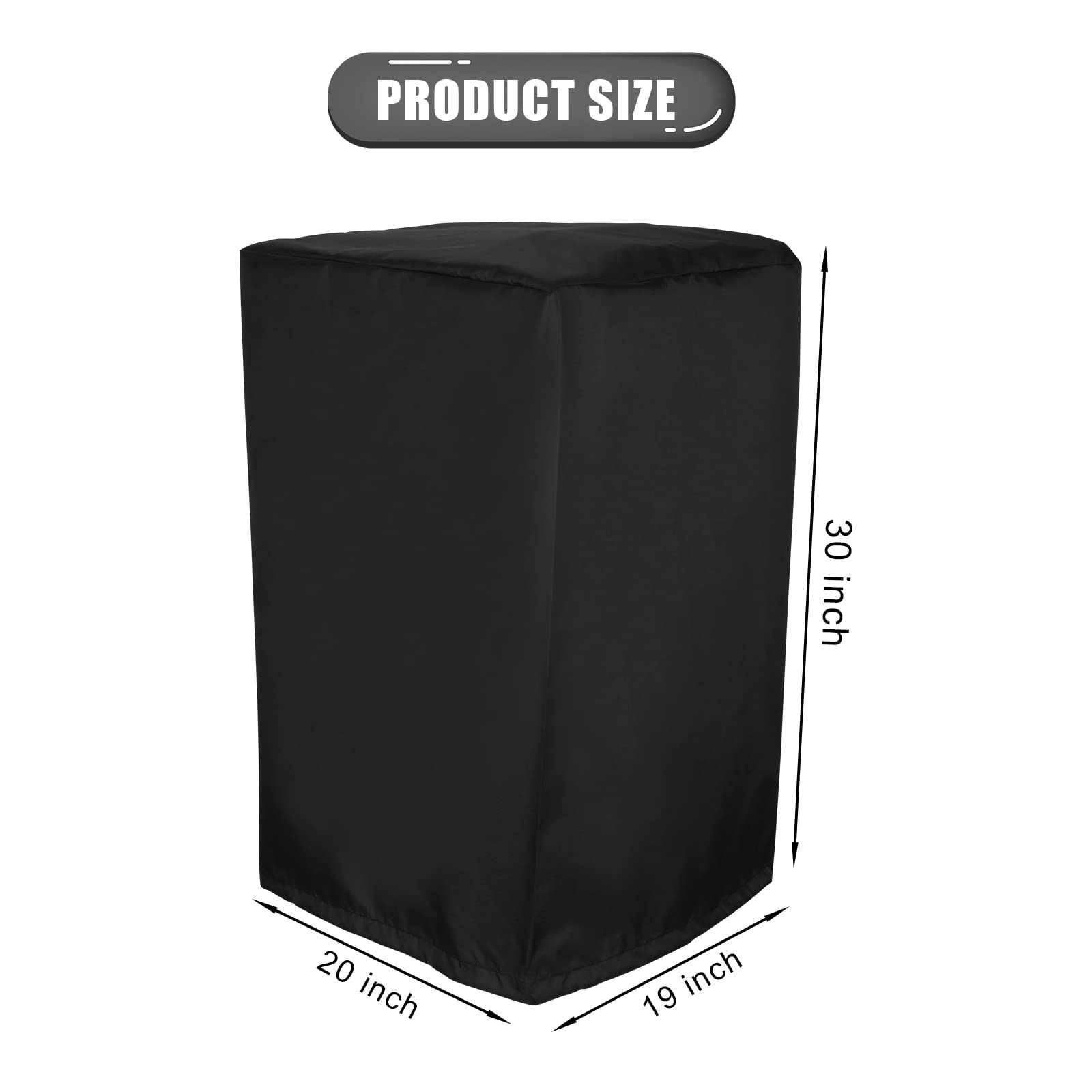 15 Inch Outdoor Powered Speaker Cover, Upright Speaker Cover Cloth Speaker Cover Bag Speaker Protective Cover Sunscreen Waterproof Audio Dust Protection Bag (Black)