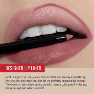 Runway Rogue ‘Call Sheet’ Light-Pink Silk Glam Long Wear Liquid Lipstick Bundle with ‘Camera Ready’ Matte Rose-Pink Designer Liner Lip Liner