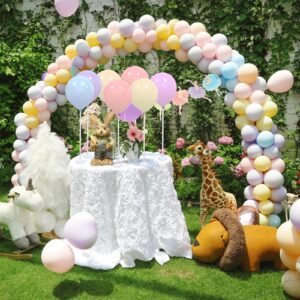 RUBFAC Balloon Arch Kit with Base and 12 Pack Balloon Stick Holder with Base for Table Reusable Balloon Stand Kit for Birthday Baby Shower Wedding Party Decoration