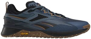 reebok unisex nano x3 adventure sneaker, hoops blue/core black/court brown, 12 us men