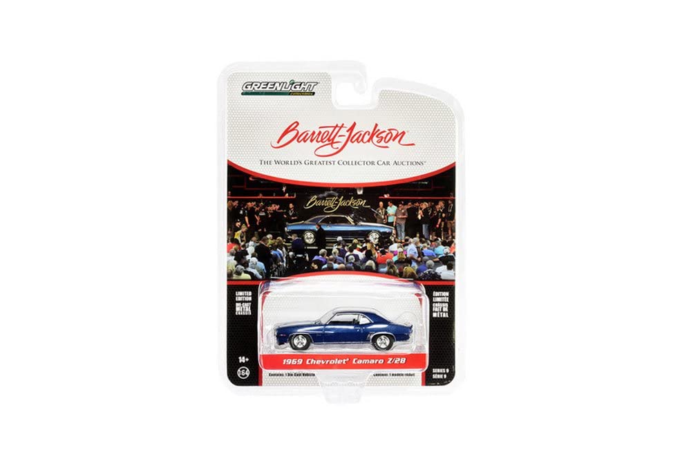 ModelToyCars 1969 Chevy Camaro Z/28 (Lot #687.3), Blue - Greenlight 37250C - 1/64 Scale Diecast Car