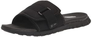 bass outdoor topo women’s sandals – open-toe slides for beach or backyard hiking shoe, black, 9.5