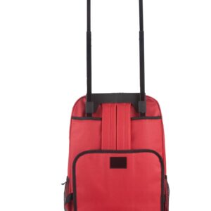 New York XPress Double Handle Rolling Backpack with Mesh/Multi-Pockets (Red)