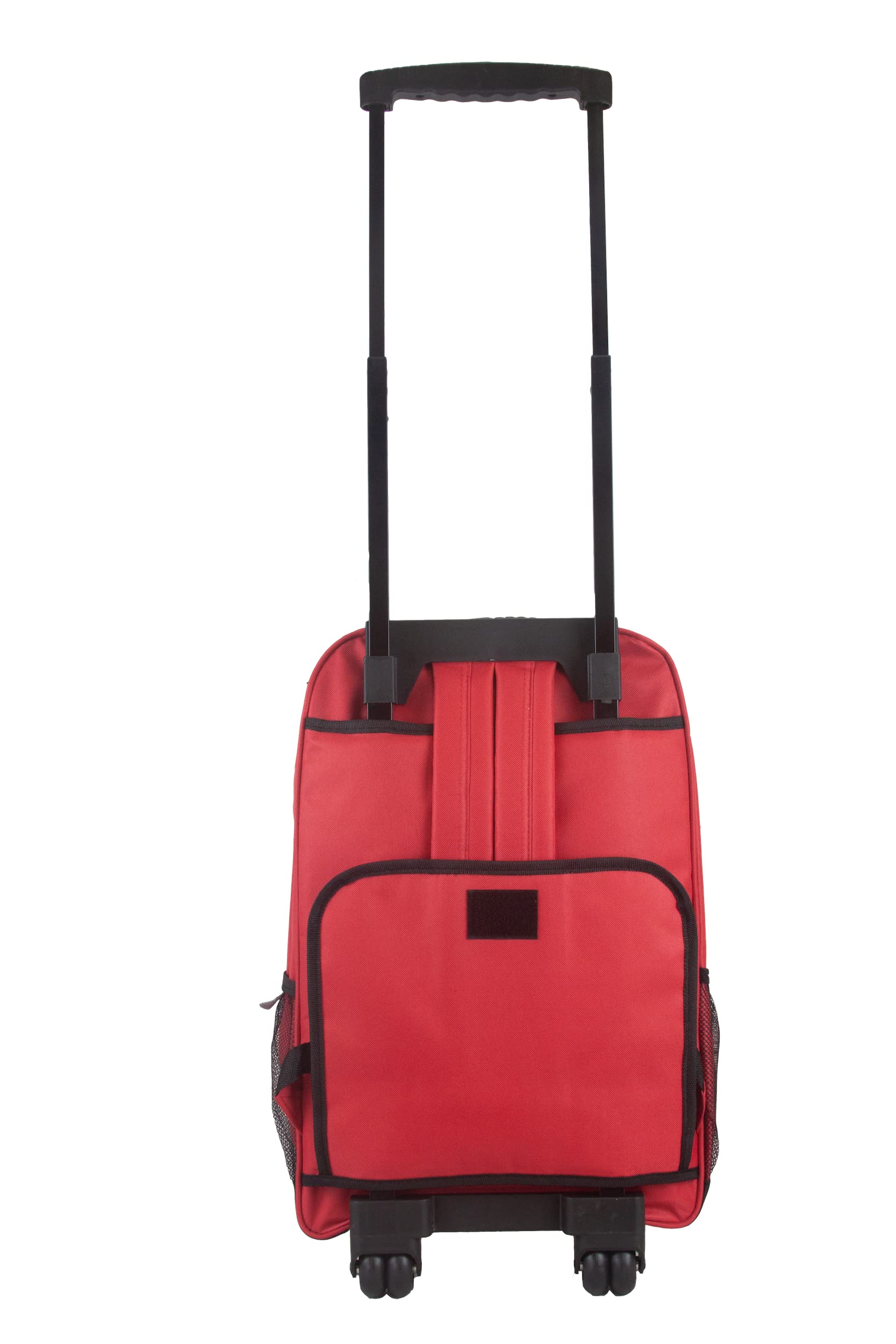 New York XPress Double Handle Rolling Backpack with Mesh/Multi-Pockets (Red)