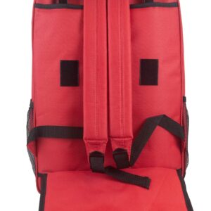 New York XPress Double Handle Rolling Backpack with Mesh/Multi-Pockets (Red)