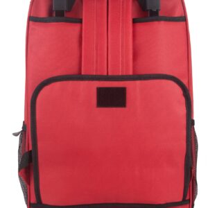 New York XPress Double Handle Rolling Backpack with Mesh/Multi-Pockets (Red)