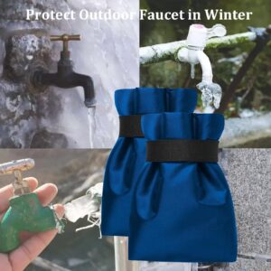 POROLIR Outdoor Faucet Covers for Winter Freeze Protection, Upgraded Thicken 8.5" H x 6.1" W Outside Garden Faucet Socks for Winter Waterproof Reusable Insulated Spigot Hose Bibs Cover, 3 Pack Black