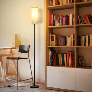 Lightess RGBWW Smart LED Floor Lamp for Living Room, Dimmable Floor Lamp Modern 67" Tall Standing Lamp for Bedroom, Remote & WiFi APP Control, 2700K-6500K Minimalist Floor Lamp RGB Bulb Included