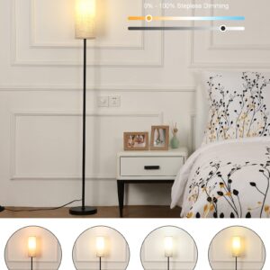 Lightess RGBWW Smart LED Floor Lamp for Living Room, Dimmable Floor Lamp Modern 67" Tall Standing Lamp for Bedroom, Remote & WiFi APP Control, 2700K-6500K Minimalist Floor Lamp RGB Bulb Included