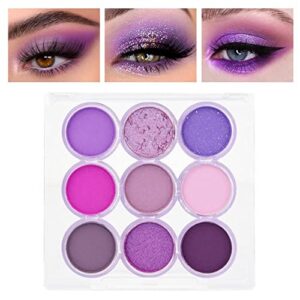 waterproof 9 colors shimmer matte eyeshadow palette.longwearing highly pigmented glitter powder palet.matt pink shiny purple eye shadow palet eye makeup.paleta de sombras moradas