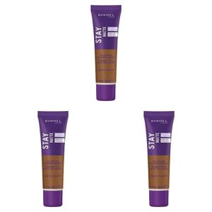 rimmel stay matte foundation, deep noisette, 1 fluid ounce (pack of 3)