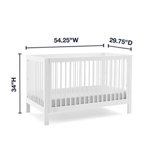 GAP babyGap Charlie 6-in-1 Convertible Crib - Greenguard Gold Certified, Bianca White