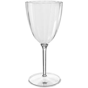 Smarty Had A Party Clear Plastic Round Wine Goblets (7 Oz.) - Pack Of 12 - Reusable & Elegant Design, Perfect for Parties, Weddings, and Celebrations