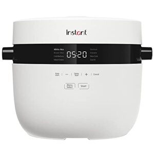 instant 20-cup rice cooker, rice and grain multi-cooker with carb reducing technology without compromising taste or texture, from the makers of instant pot, includes 8 cooking presets