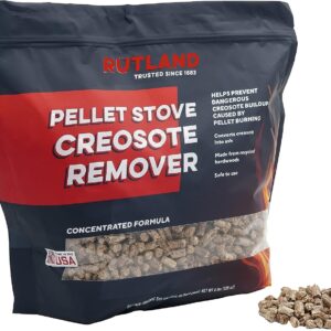 Rutland Products Pellet Stove Creosote Remover, Chimney & Flue Cleaning Wood Pellets, 8 Pound Bag