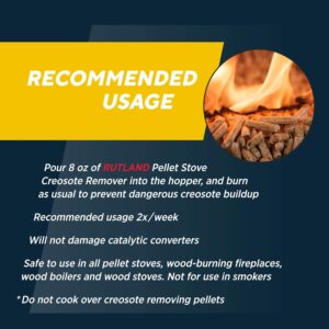 Rutland Products Pellet Stove Creosote Remover, Chimney & Flue Cleaning Wood Pellets, 8 Pound Bag