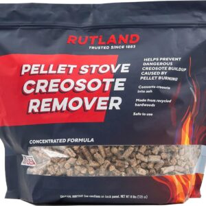 Rutland Products Pellet Stove Creosote Remover, Chimney & Flue Cleaning Wood Pellets, 8 Pound Bag