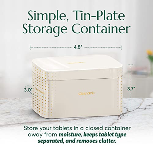 CLEANOMIC - Tablet Tin - Lidded Storage Bins