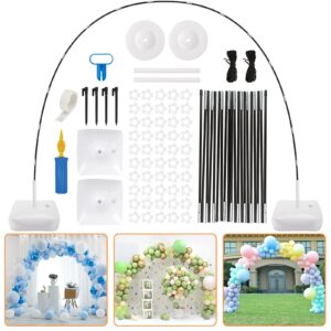 rubfac balloon arch stand, 10ft wide adjustable balloon arch kit adjustable frame with water fillable base for wedding birthday baby shower decoration halloween christmas party supplies