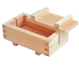 edoya hinoki wood sushi press mold oshizushi made in japan vertical cut (7 x 4 inch)