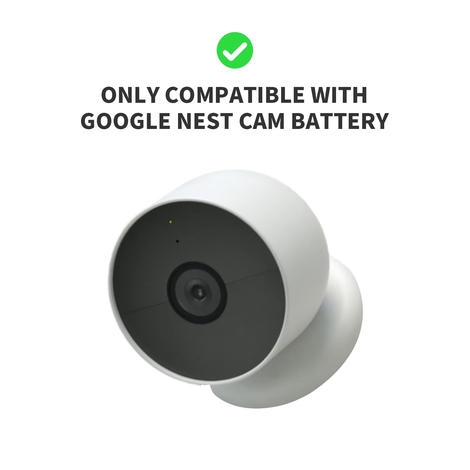 Anti-Theft Mount for Google Nest Cam(Battery), Anti-Drop Waterproof Camera Protective Cover with Security Chain Cable,Lock Accessories for Google Nest Cam Outdoor/Indoor, Battery (Camera Not Included)