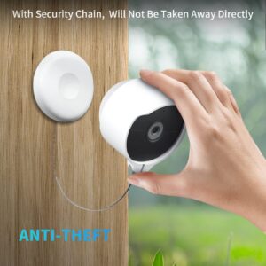 Anti-Theft Mount for Google Nest Cam(Battery), Anti-Drop Waterproof Camera Protective Cover with Security Chain Cable,Lock Accessories for Google Nest Cam Outdoor/Indoor, Battery (Camera Not Included)