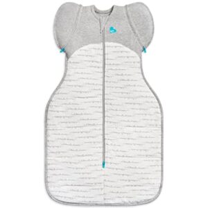 Love to Dream Swaddle UP Transition Bag Warm 2.5 TOG, Dreamer White, Medium, 13-19 lbs, Patented Zip-Off Wings, Gently Help Baby Safely Transition from Being Swaddled to Arms Free Before Rolling Over