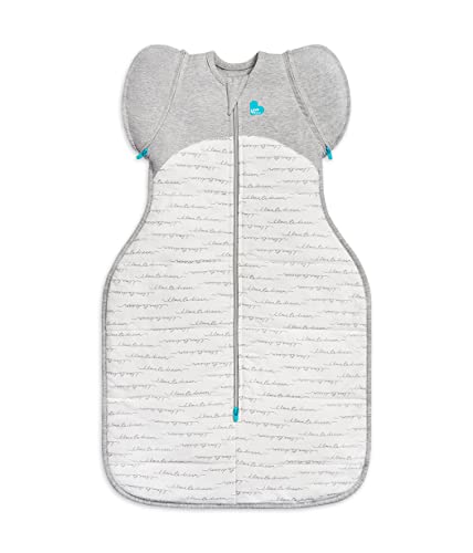 Love to Dream Swaddle UP Transition Bag Warm 2.5 TOG, Dreamer White, Medium, 13-19 lbs, Patented Zip-Off Wings, Gently Help Baby Safely Transition from Being Swaddled to Arms Free Before Rolling Over