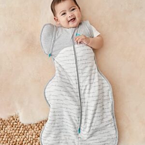 Love to Dream Swaddle UP Transition Bag Warm 2.5 TOG, Dreamer White, Medium, 13-19 lbs, Patented Zip-Off Wings, Gently Help Baby Safely Transition from Being Swaddled to Arms Free Before Rolling Over