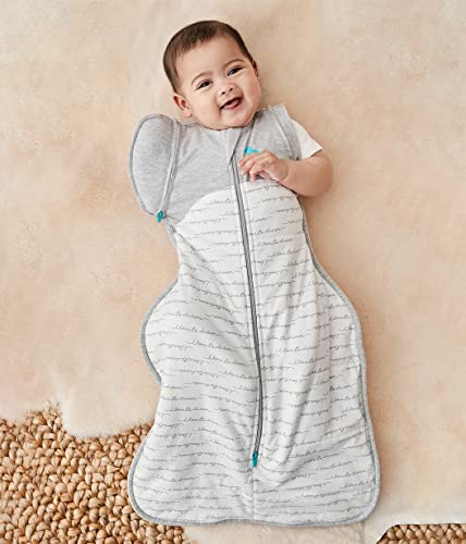 Love to Dream Swaddle UP Transition Bag Warm 2.5 TOG, Dreamer White, Medium, 13-19 lbs, Patented Zip-Off Wings, Gently Help Baby Safely Transition from Being Swaddled to Arms Free Before Rolling Over