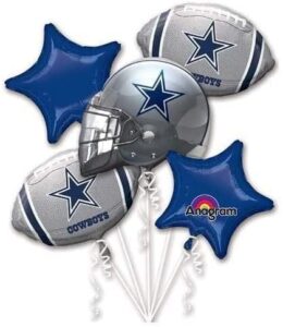 anagram dallas cowboys balloon bouquet, multicolored