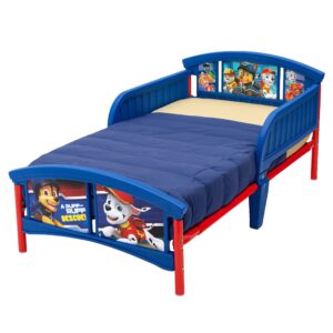 PAW Patrol 2-Piece Toddler Bedroom Set by Delta Children - Includes Toddler Bed and Deluxe Toy Box, Blue