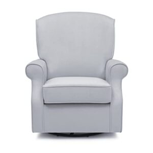 Delta Children Oakley Nursery Glider Swivel Rocker Chair, Dolphin Grey Velvet