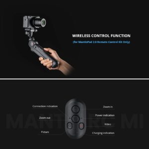 PGYTECH MANTISPOD 2.0 Bluetooth Mini Camera Vlogging Tripod Small Travel Flexible DSLR Pocket Stand Video Vlog Desktop Shooting Selfie Mount with Remote Control