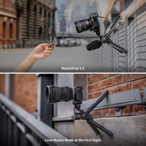 PGYTECH MANTISPOD 2.0 Bluetooth Mini Camera Vlogging Tripod Small Travel Flexible DSLR Pocket Stand Video Vlog Desktop Shooting Selfie Mount with Remote Control