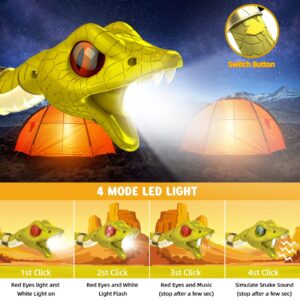 COSOOS Rechargeable Flashlight for Kids, Hiss & Music Mode, Kids Flashlight Toys, Outdoor Camping Gear Accessories, Christmas Gift Stocking Stuffer for Kids 3 4 5 6 7 8 Years Old Boys Girls