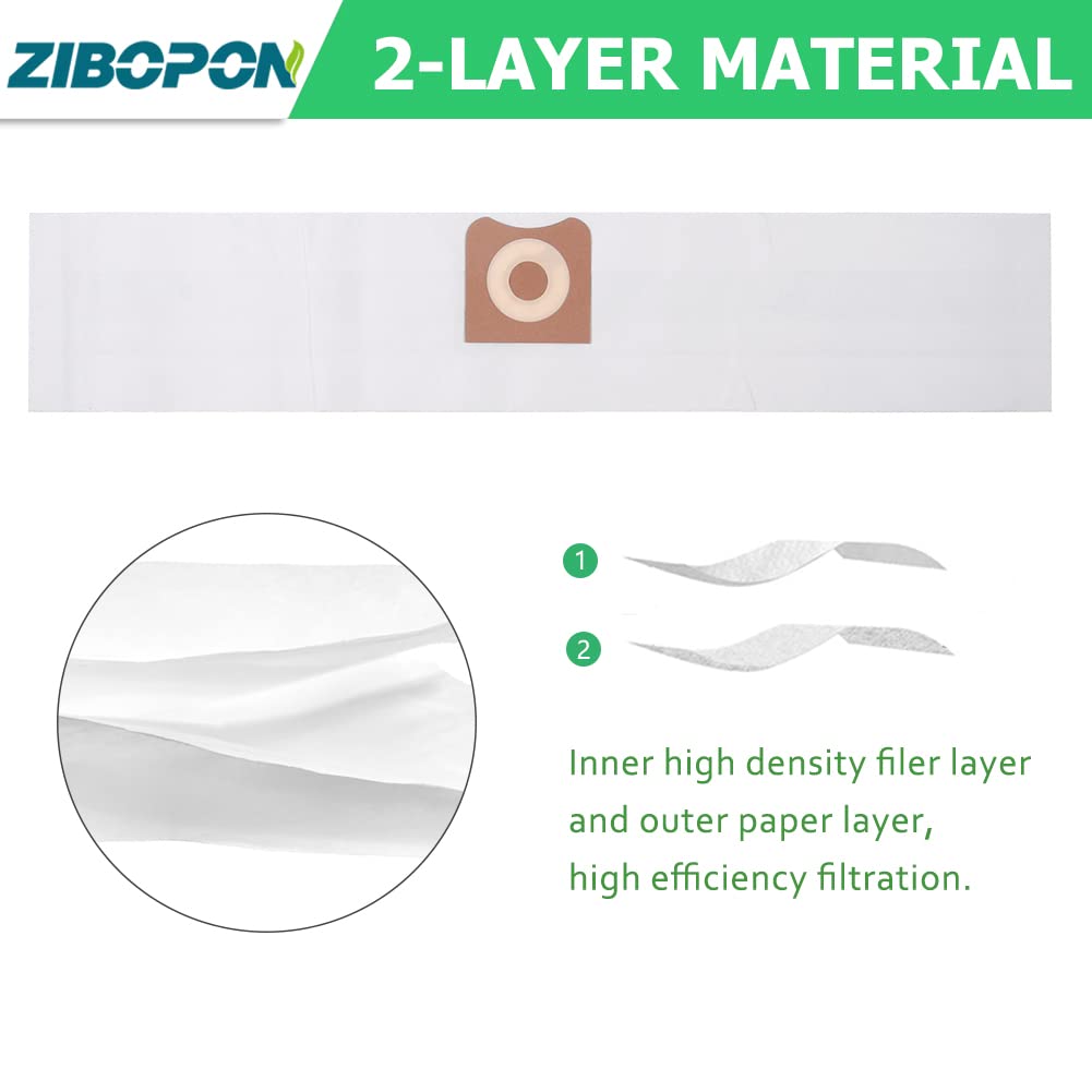 Zibopon VF3501 Dust Bags Replacement for Ridgid & Workshop 3-4.5 Gallon Vacuums, Part# 23738 VF3501 Size CDust Collection Bags(4 Pack)