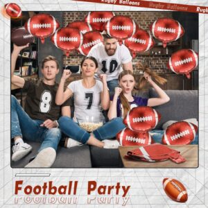 30 Pcs 22 Inches Football Balloons Foil Field Football Party Decorations Aluminum Foil Football Shaped Sports Balloons for Sport Themed Birthday Party Decor