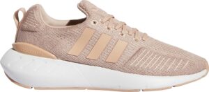 adidas women's swift run 22 sneaker, ash pearl/ash pearl/white, 6 m us