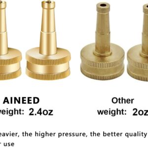 Jet Nozzle High Pressure Hose Nozzle - Water Hose Sprayer Nozzle with Garden Hose Shutoff Valve Solid Brass Heavy Duty 3/4" GHT Connector -1 set