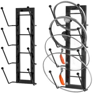 8 layers of adjustable pot lid organizer rack for cabinet door/wall，2pack lid organizer pots and pans holder for kitchen storage with no drilling adhesive (black)