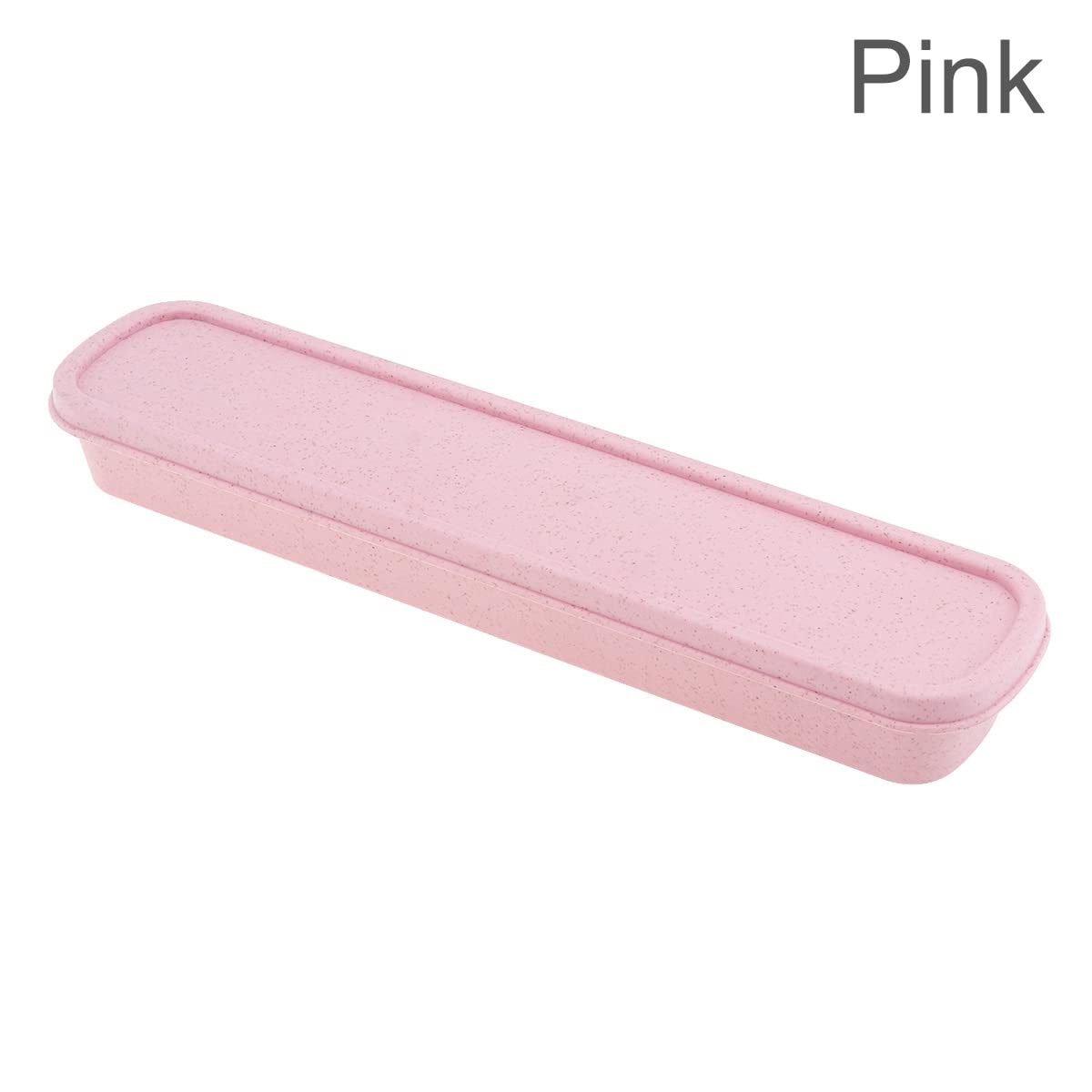 OriGlam 1pcs Portable Flatware Box Travel Tableware Storage Case Box, Utensil Case Flatware Storage Box for Cutlery Kit (Pink)