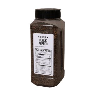 sauer's whole black pepper | 1 pound canister | foodservice