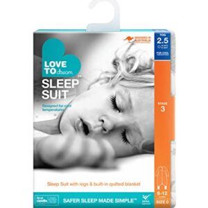 Love to Dream Warm Baby Sleep Suit (12-24 Mo), Super Soft Temp Regulating Sleeping Sack, 2.5TOG Warm Wearable Blanket, White