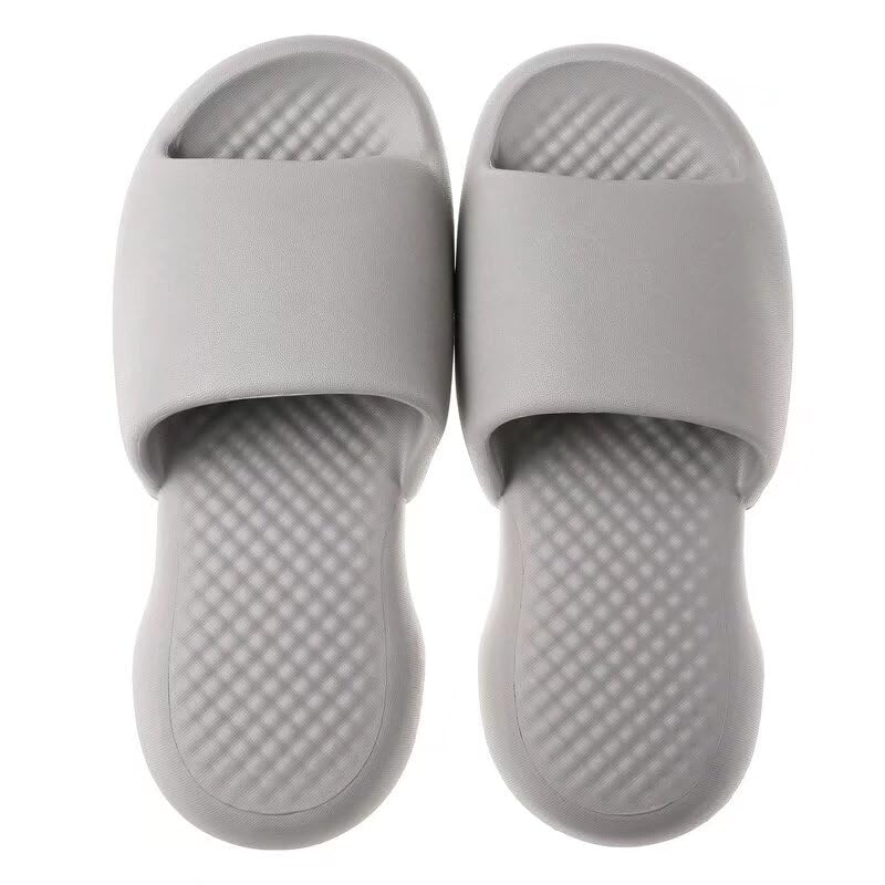 Unisex Lady Gentleman Non Slip Thick Sole Quick Drying Beach Slippers for Water Sport Aqua Wading Fishing River Sea Swimming Pool Gray 8.5-9.5 Men/10-11 Women