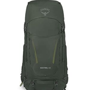 Osprey Kestrel 68L Men's Backpacking Backpack, Bonsai Green, L/XL